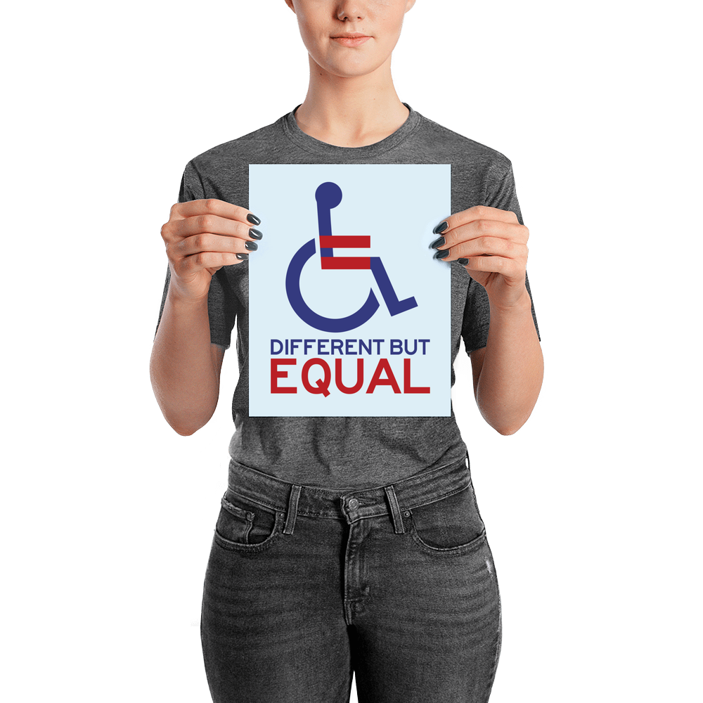 Different but Equal (Disability Equality Logo) Poster – Sammi Haney’s ...